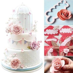 Soleebee 114 Pcs Cake Decorating Tools Fondant Cake Baking Decorating Sugar Craft Icing Tools Plunger Cutters Snowflake Rose Flower Moulds Set Letter Cookie Cutters Rolling Pin Equipment Accessories