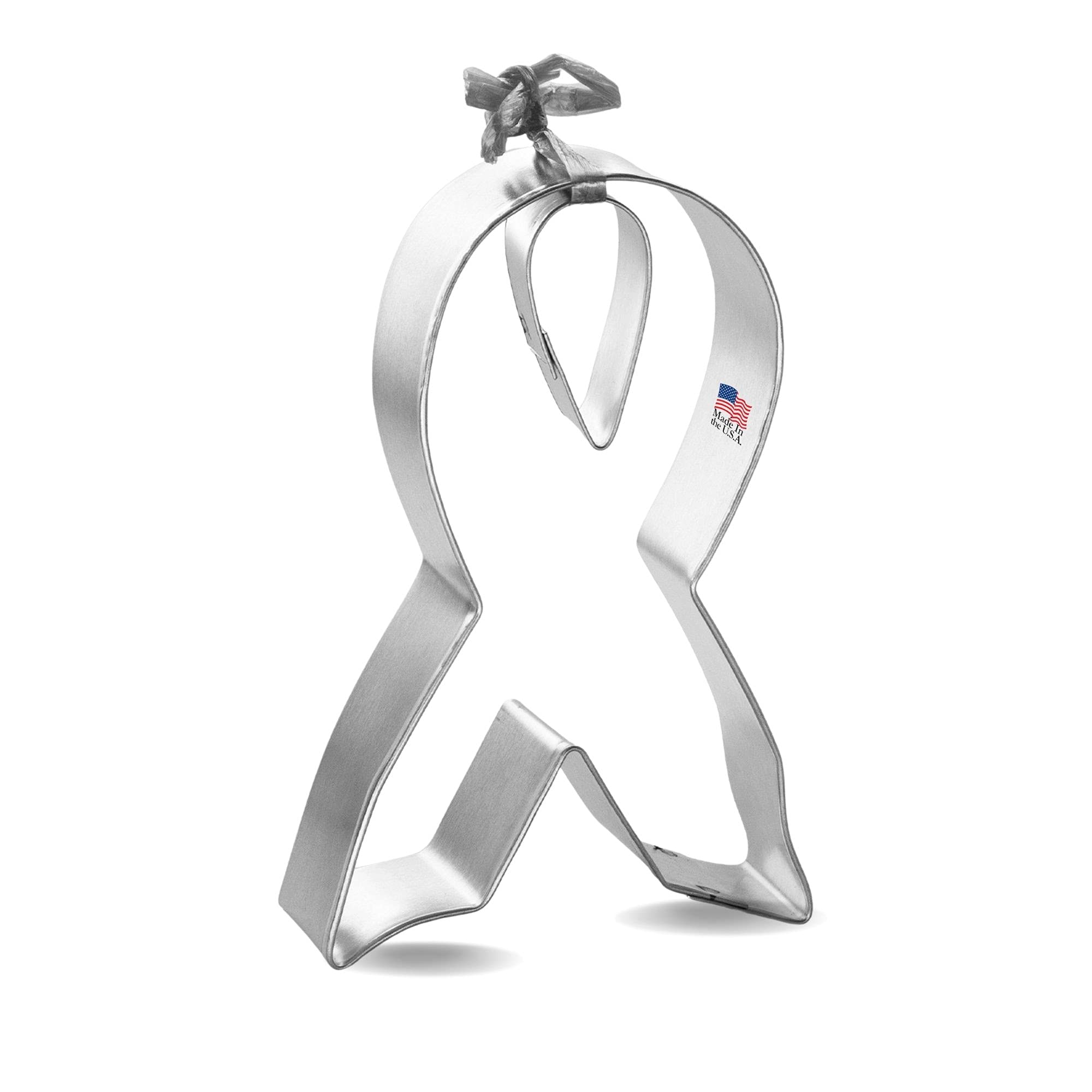 Awareness Ribbon Cookie Cutter 2 Pc Set – Ribbon, Tear Drop Cookie Cutters Hand Made in the USA from Tin Plated Steel