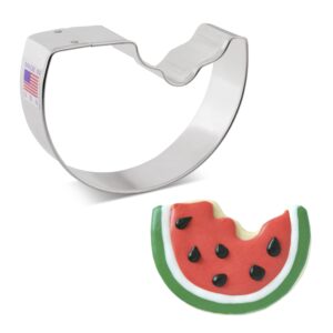 watermelon cookie cutter, 3.75" made in usa by ann clark