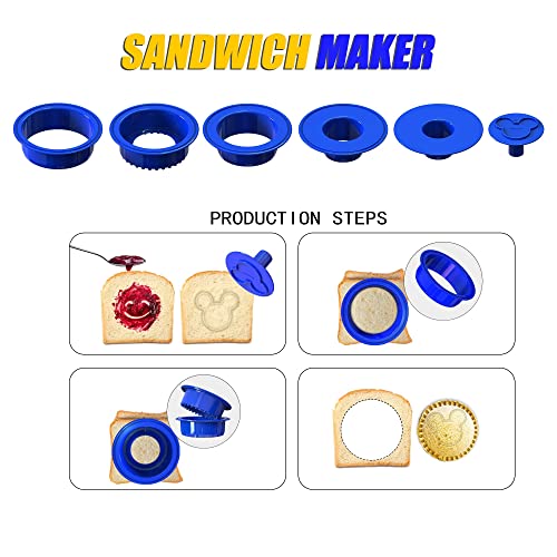 Donut Cutter Maker Mould Doughnut Desserts Bread Cookies Cutter Maker Mold with Dipping Plier for Frying, Sandwich cutters for Kids, Sandwich Cut and Seal for Boys and Girls