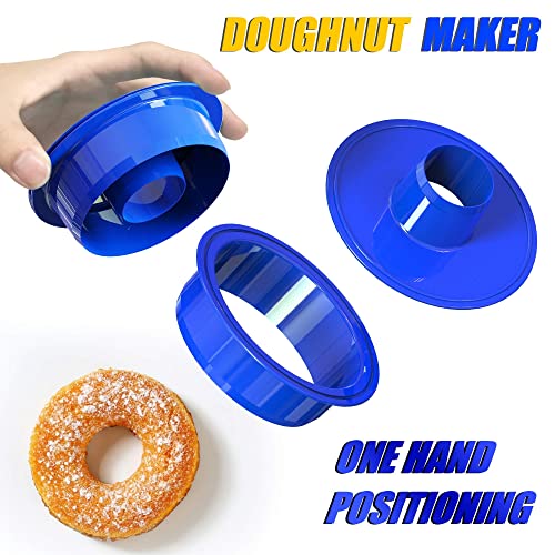 Donut Cutter Maker Mould Doughnut Desserts Bread Cookies Cutter Maker Mold with Dipping Plier for Frying, Sandwich cutters for Kids, Sandwich Cut and Seal for Boys and Girls