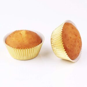 Gifbera Gold Foil Jumbo Cupcake Liners Metallic Large Muffin Baking Cups, 160-Count