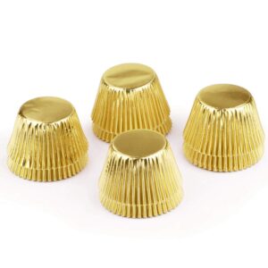 Gifbera Gold Foil Jumbo Cupcake Liners Metallic Large Muffin Baking Cups, 160-Count