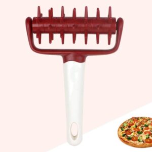 Pizza Dough Docker Docker Dough Bubble killer Time-Saver Pizza Dough Roller Docker Dough Blistering Killer (Red)