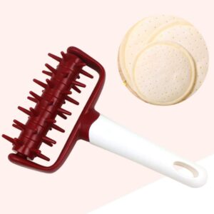 Pizza Dough Docker Docker Dough Bubble killer Time-Saver Pizza Dough Roller Docker Dough Blistering Killer (Red)