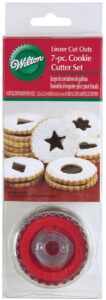 wilton linzer cookie cutter set, 7-piece