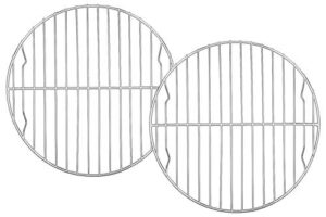 teamfar round cooling rack set of 2, 9 inch round rack baking steaming roasting rack set stainless steel, healthy & dishwasher safe, mirror finish & rust free