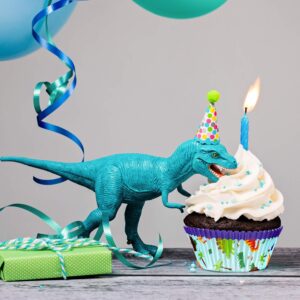 200 Pieces Dinosaur Cupcake Wrappers Dino Cupcake Holders Dinosaur Baking Cups Dinosaur Cupcake Liners for Baby Shower Wedding Birthday