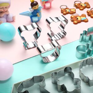 8 Pieces Cute Bear Cookie Cutters Baby Shower Vintage Cookie Cutter Bear Cookie Mould for Home Kitchen Baking Biscuit Bear Baby Shower Party Supplies