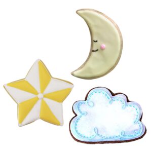 Celestial Cookie Cutters 3-Pc. Set Made in USA by Ann Clark, Star, Moon, Cloud