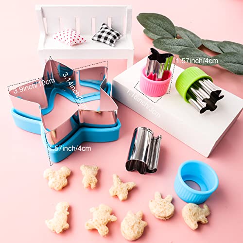 Sandwich Cutters Vegetabel Shape Cutters for Kids 13 PACK Round Heart Flower Star Sandwich Cutter Shapes Fun Food Shape Cutters