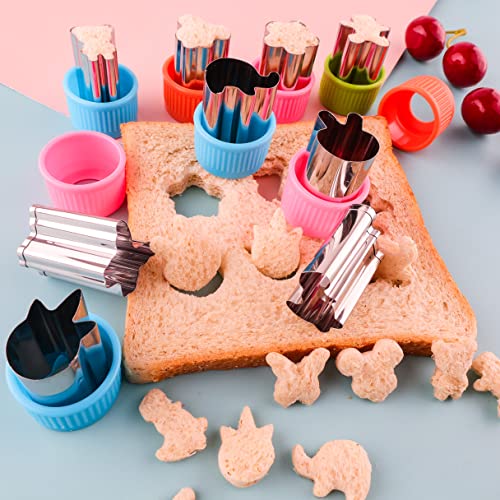 Sandwich Cutters Vegetabel Shape Cutters for Kids 13 PACK Round Heart Flower Star Sandwich Cutter Shapes Fun Food Shape Cutters