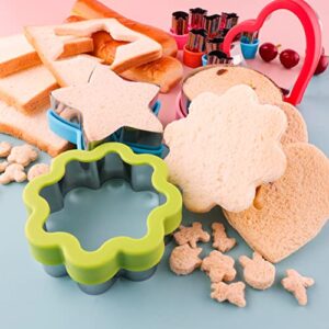 Sandwich Cutters Vegetabel Shape Cutters for Kids 13 PACK Round Heart Flower Star Sandwich Cutter Shapes Fun Food Shape Cutters