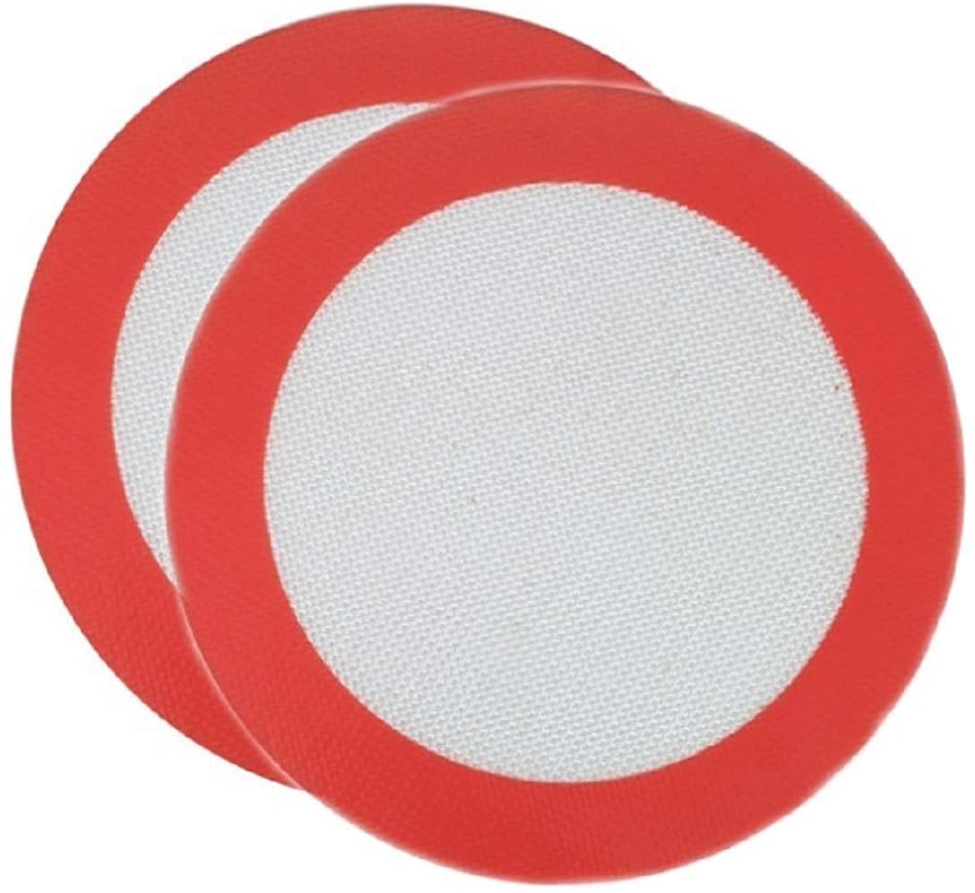 Premium Non Stick Reusable Round Silicone Baking Mat Set Of 2 Diameter 8.5 inch Perfect For 9 inch Round Cake Pan Liner Baking Sheets