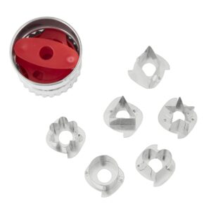 wilton round linzer cookie cutter set silver 2-inch