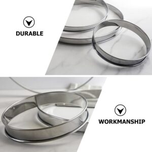 Hemoton 3pcs Stainless Steel Cake Rings Mousse Cake Molds Round Cake Decor Baking Mold Ring Bakeware Set Tool