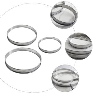 Hemoton 3pcs Stainless Steel Cake Rings Mousse Cake Molds Round Cake Decor Baking Mold Ring Bakeware Set Tool