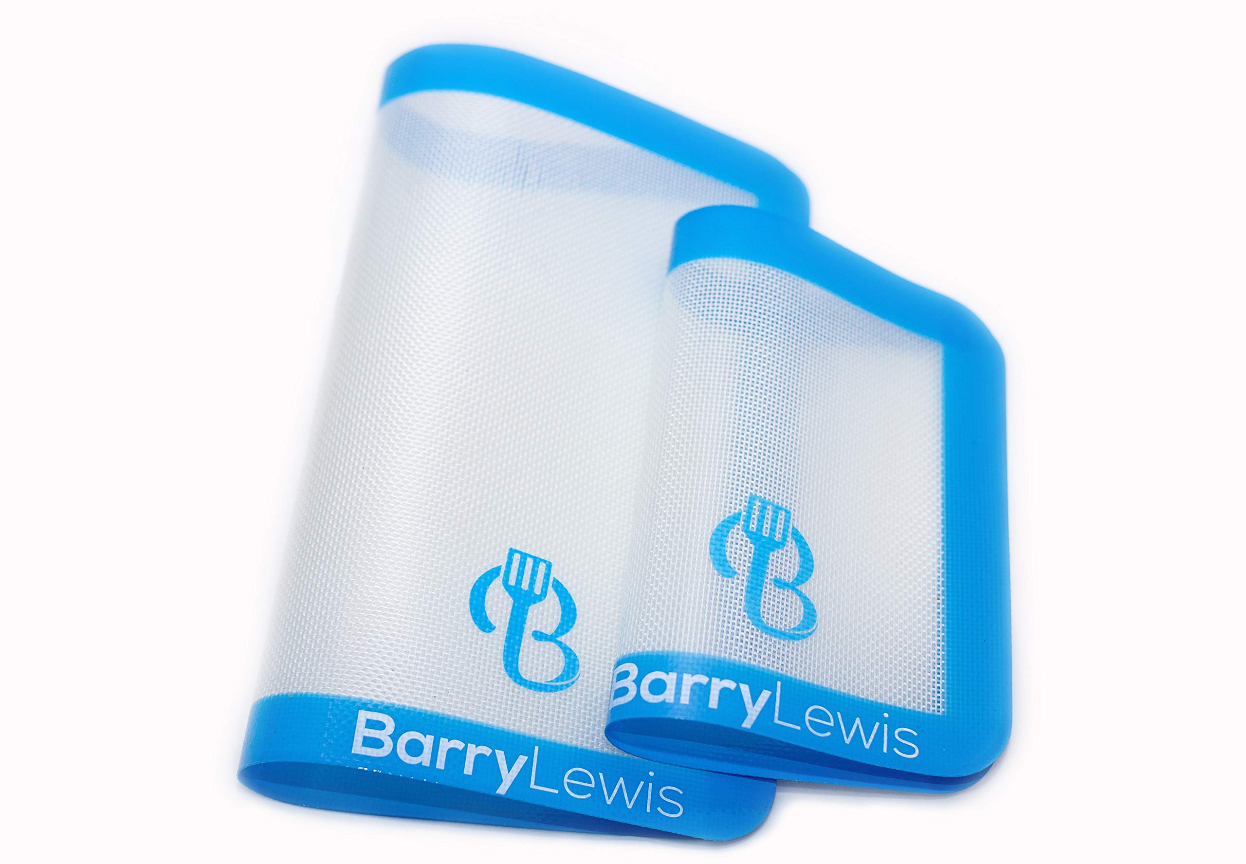 Barry Lewis Silicone Baking Mats - Non-Stick Sheet Mats - Set of 2 (15.75" x 11.75" Inches) & (11.75" x 8.25" inches)