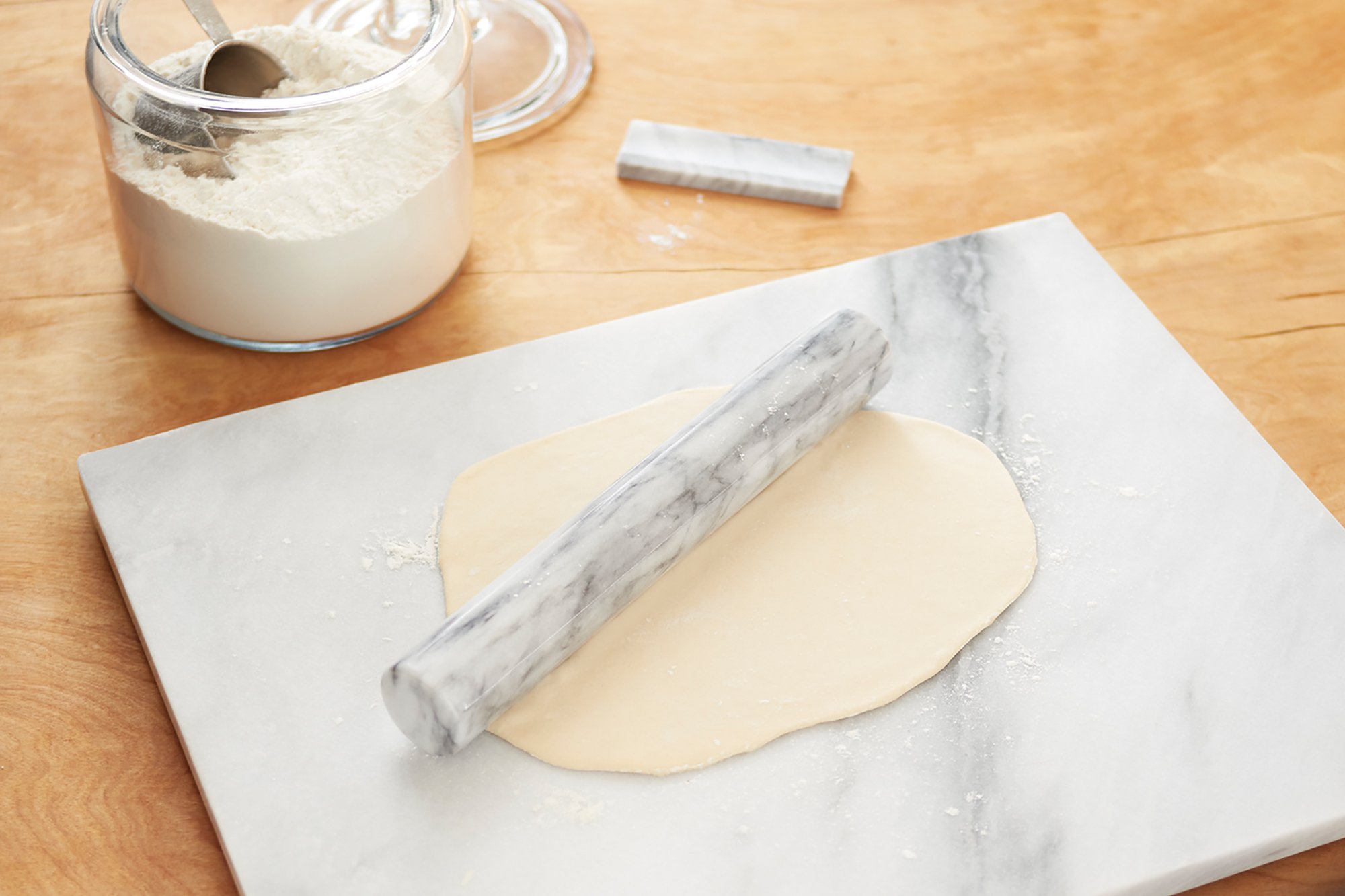 Fox Run French Marble 11" Rolling Pin with Base, 3 x 13 x 3 inches