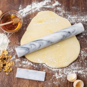 Fox Run French Marble 11" Rolling Pin with Base, 3 x 13 x 3 inches