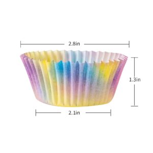 Barry's Home Aurora Cupcake Liners Standard Size, No Smell Rainbow Cupcake Wrappers, Paper Grease Proof Baking Cups, Pack of 192 (Rainbow)