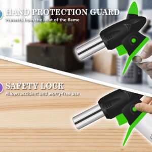 Spicy Dew Blow Torch - Creme Brulee Torch - Refillable Professional Chefs Culinary Kitchen Torch with Safety Lock and Adjustable Flame - Micro Butane Torch with Fuel Gauge - Cooking Food Torch