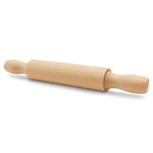 Wooden Mini Rolling Pin, 5 Inches Long, Pack of 6, Great for in The Kitchen, Play-doh, Crafting and Imaginative Play, by Woodpeckers