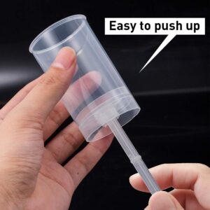 ASIBT Round Shape Clear Push-Up Cake Pop Shooter (Push Pops) Plastic Containers with Lids, Base & Sticks, Pack of 24