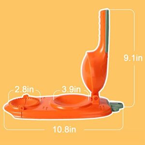 SYSGT Dumpling Maker Press 2in1 Empanada Skin Molds for Dumplings Empanadas, Ravioli Rolling Wrapper Mold Wonton Maker, Multifunctional Tool (Orange)