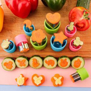 Sandwich Cutter and Sealer for Kids Large Bread Sandwich Decruster Pancake Maker 10PCS Fruits Cookies Vegetables Shaped Cutters for Kids Lunch Bento Box Dinosuar Mickey Heart Star flower