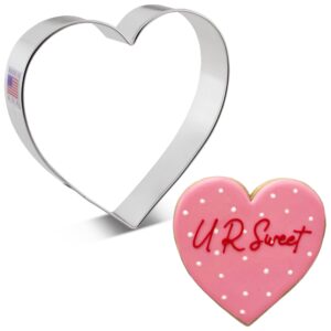 heart premium valentine cookie cutter, 4" made in usa by ann clark