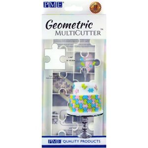 pme geometric multicutter for cake design-puzzle, large, white