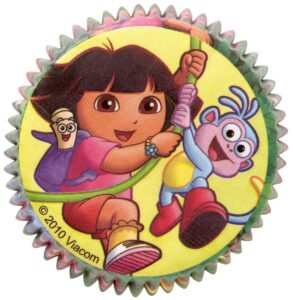 wilton dora the explorer standard baking cups, pack of 50