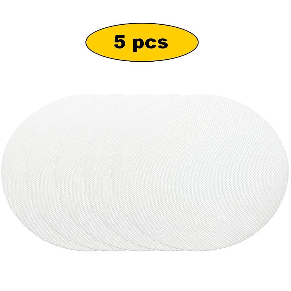 Inchant 5pcs Round Silicone Steamer Mats Non-stick Silicone Dumplings Buns Baking Pastry Dim Sum Mat for Bamboo Steamer