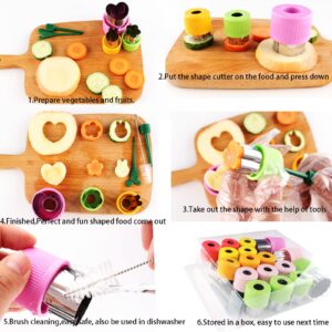 Vegetable Cutter Shapes Set 28 PCS Mini Shaped Cutters Fruit Cutters for kids Flower,Star,Heart,Dino Shaped Kids Food Cutters for Cookies,Biscuits,Pastry Dough,Fruits Fondant Homemade Baking