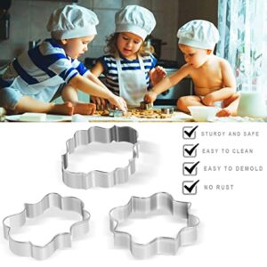 Stainless Steel Plaque Frame Pastry Biscuit Cookie Cutter Cake Fondant Pancake Cutters Mold Pack of 3