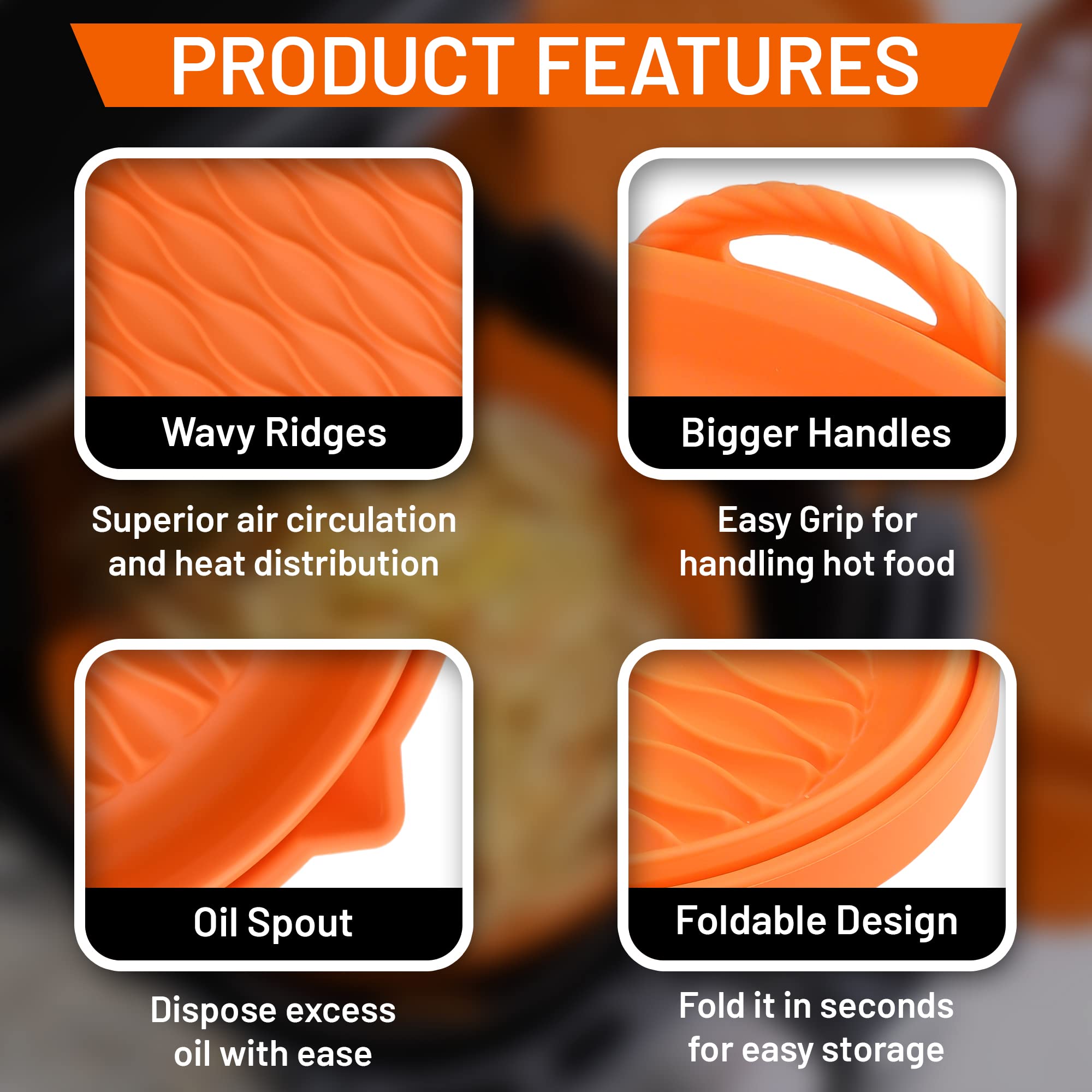 Kitchentastic Silicone Air Fryer Accessories. Reusable Air Fryer Liners Silicone Replaces Parchment Paper For Air Fryers. 7.5In Air Fryer Pans Fit 3-5QT AirFryers. Easy to Clean Air Fryer Silicone Pot