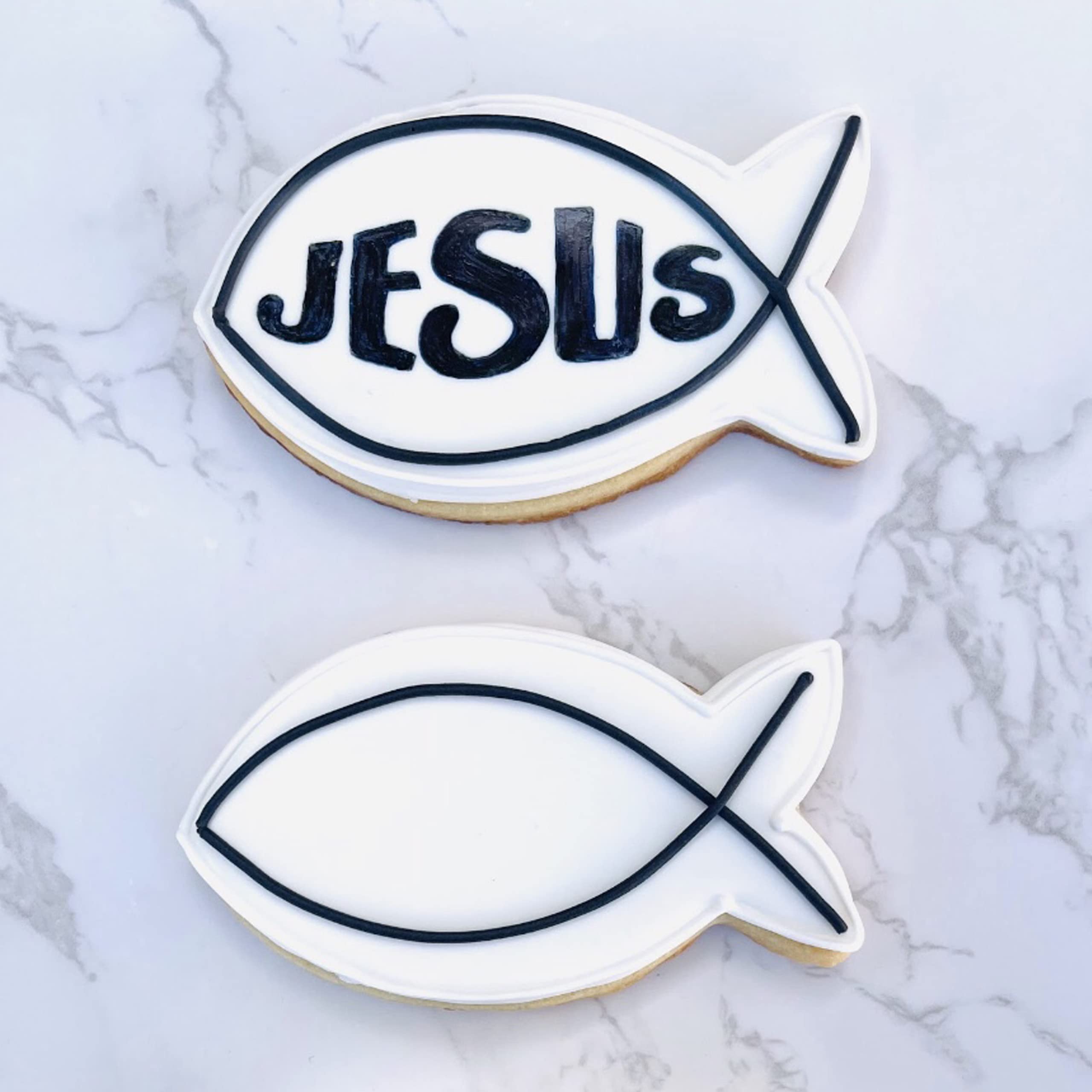 Jesus Fish Cookie Cutter, 4" Made in USA by Ann Clark