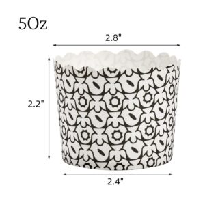 Hiceeden 300 Pcs Paper Cake Baking Cups, 5 Oz Greaseproof Muffin Liners Disposable Cupcake Wrappers Black & White for Birthday, Wedding, Baby Shower, Holiday