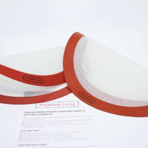 Premium Living Pizza Baking Silicone Mat 12" red (2, Red)