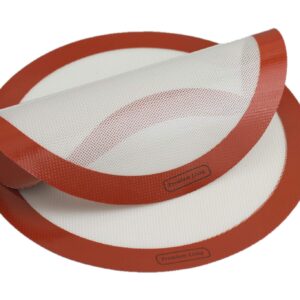 Premium Living Pizza Baking Silicone Mat 12" red (2, Red)