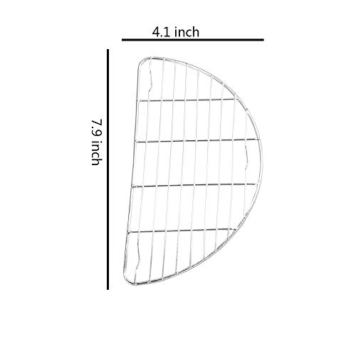 Small Half Round Cooling Rack 2 Pack - 7.9 x 4.1 inches - Stainless Steel