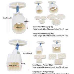 Cool Cook 4 Sets 12 Pcs Mode Mooncake Fodant Gift DIY Moon Cake Mold