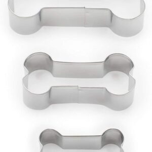 Fox Run Dog Bone Cookie Cutter Set, Stainless Steel, 3-Piece