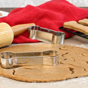 Fox Run Dog Bone Cookie Cutter Set, Stainless Steel, 3-Piece