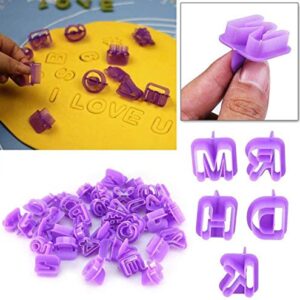 Fondant Letter Cutters, Alphabet Cutters, Letter and Number Fondant Cutters Set, 40-Pieces, Cookie Fondant Cake Mould Letter Cutters for Fondant Icing Baking Cake Decorating and Sugarcraft