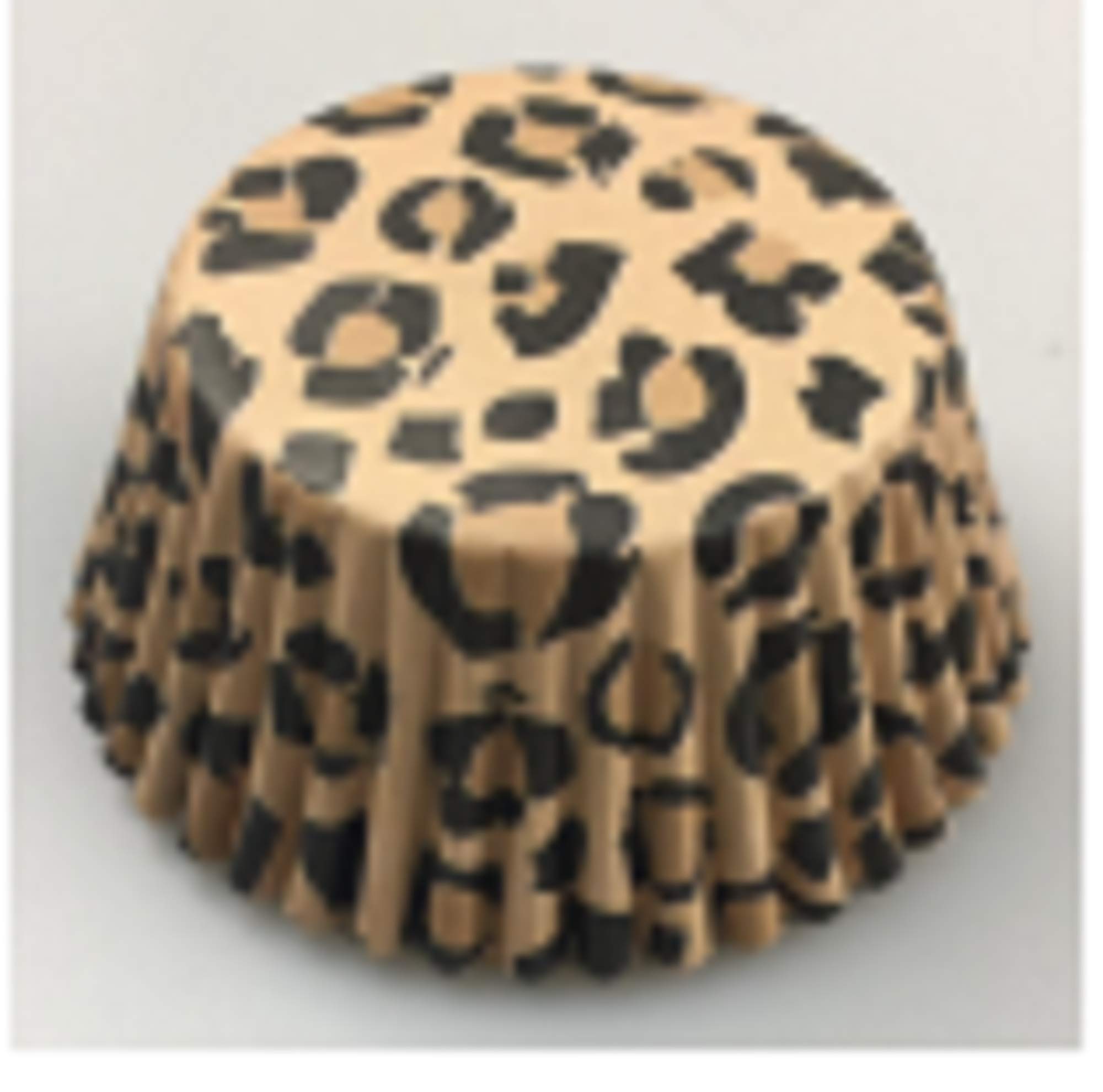 Royalty Essentials Standard Leopard Animal Print Cupcake Liners Liner Wrappers Leopard Baking Cups Wild One Toppers Wrappers Decorations Decor Papers 100 Count (Leopard)