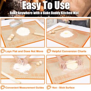 Extra Large Silicone Pastry Mat Nonstick Dough Mat with Measurement 36'' By 24'' for Fondant Mat, Kneading Mat, Dough Rolling Mat, Pie Crust Mat