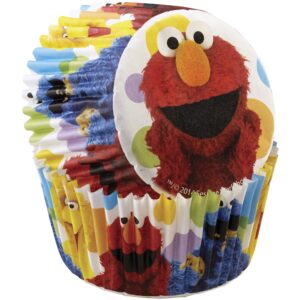 wilton 50 count sesame street cupcake liners, multicolor