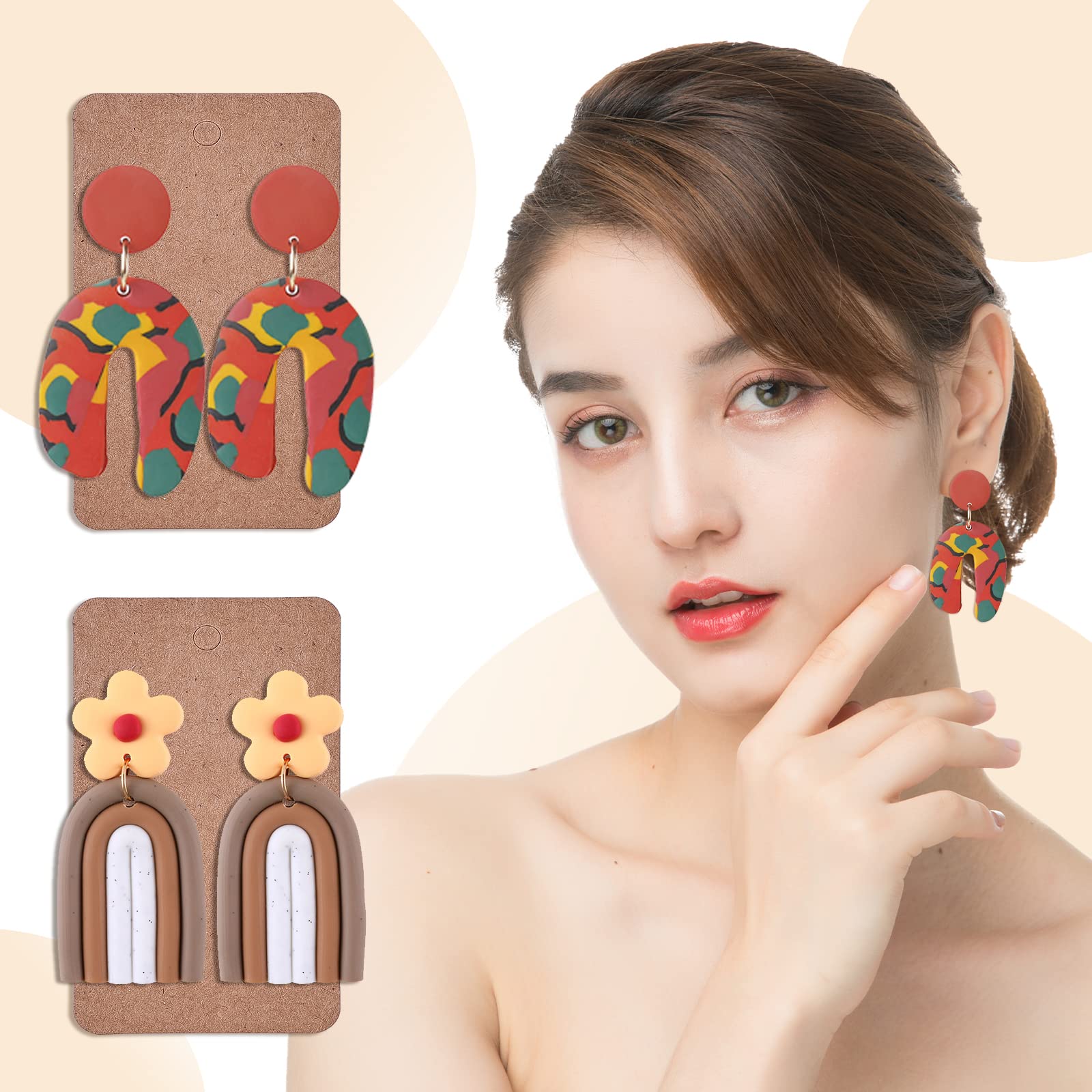 Yofuly Polymer Clay Press Machine, Polymer Clay Cutters Set for Jewelry Making, with Polymer Clay Roller Machine, Polymer Clay Extruder, 40 Circle Shape Cutters and 120 Earrings Accessories